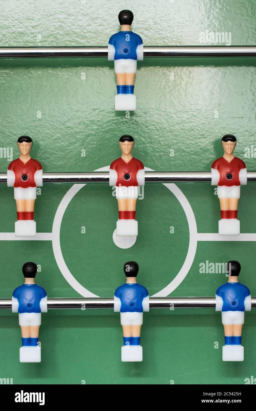 Figures of a soccer player Stock Photo - Alamy
