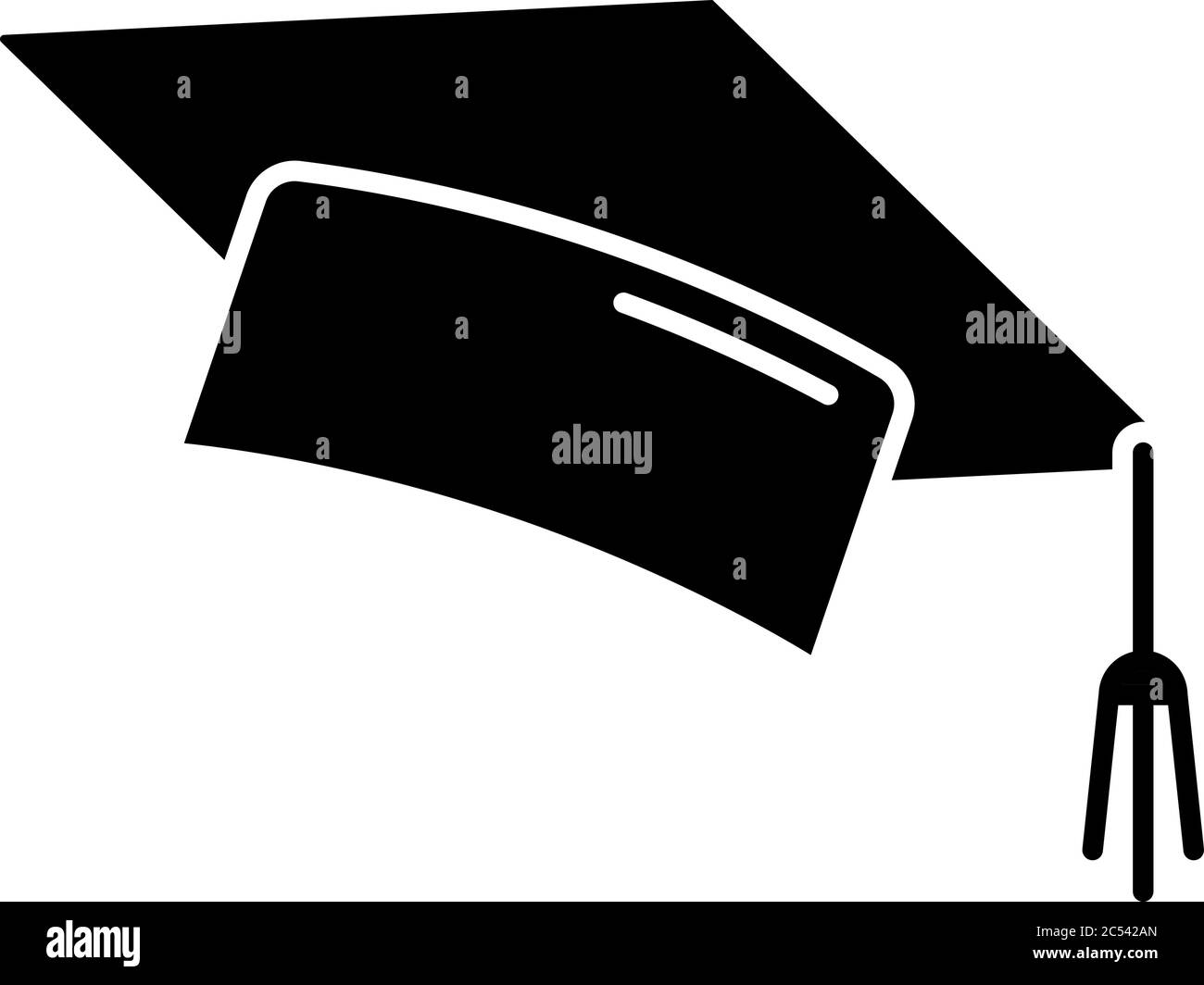 Graduation cap black glyph icon Stock Vector Image & Art - Alamy