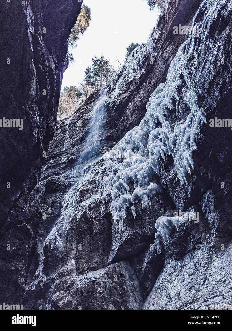 frozen Partnach Gorge in winter Stock Photo - Alamy