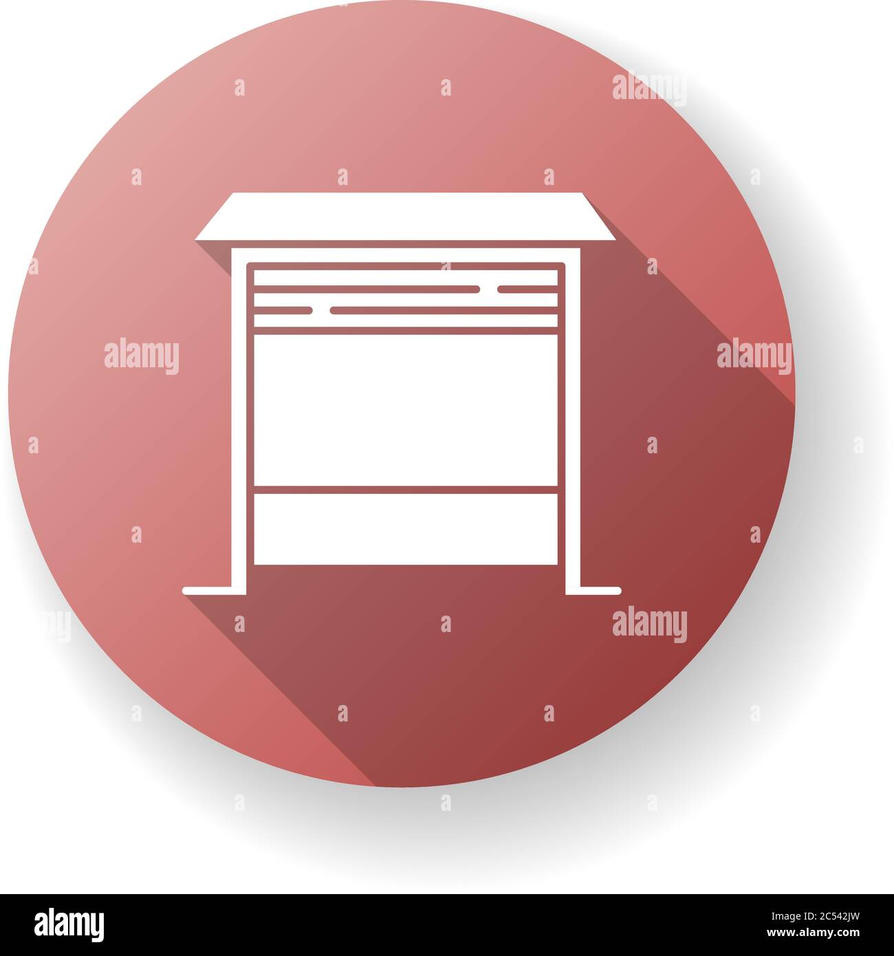 Garage red flat design Stock Vector Images - Alamy