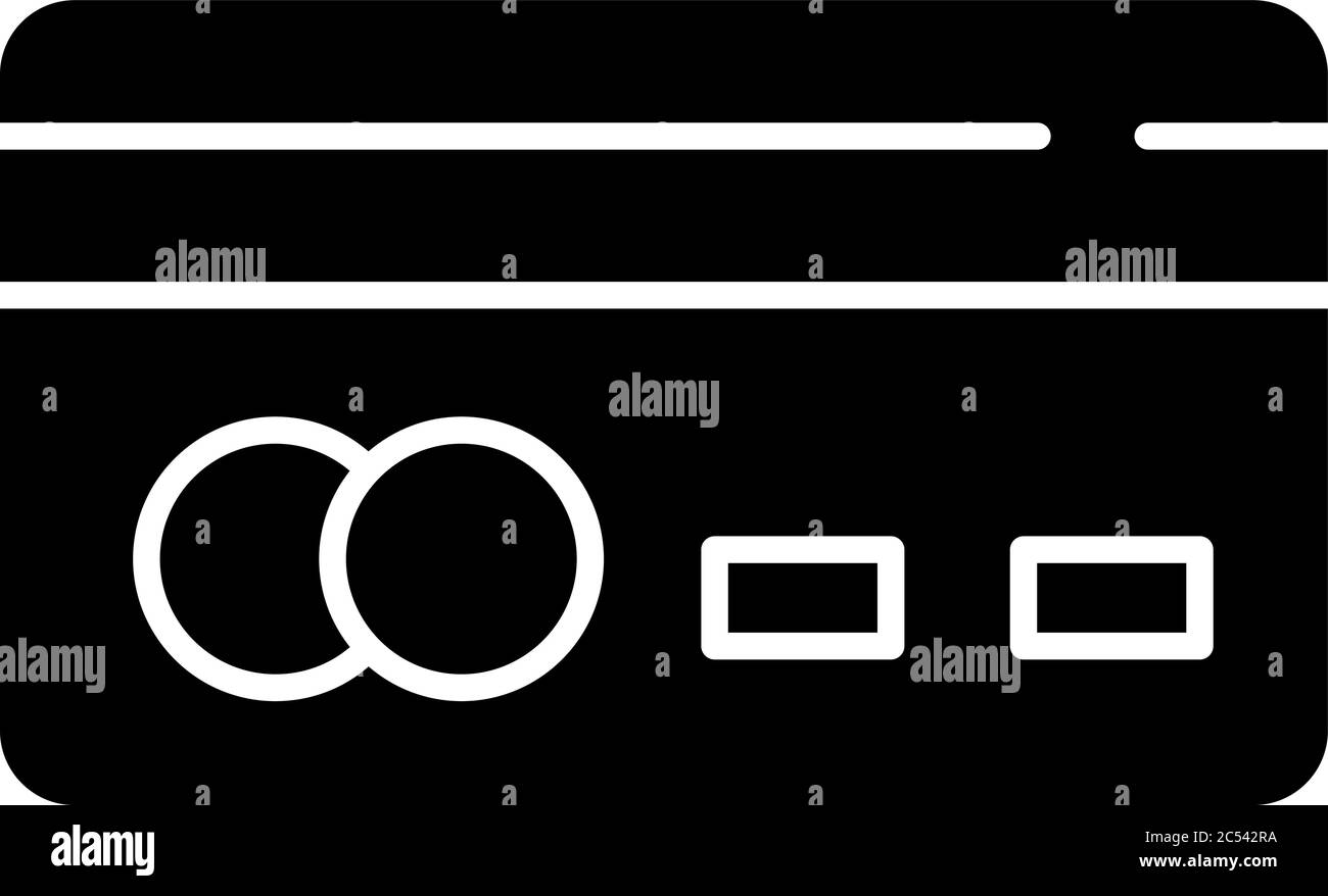 Credit card back black glyph icon Stock Vector Image & Art - Alamy