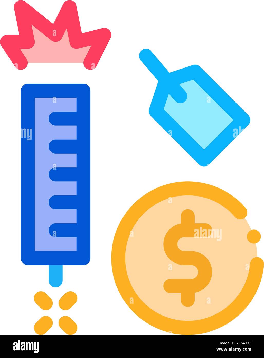 firework label price icon vector outline illustration Stock Vector ...