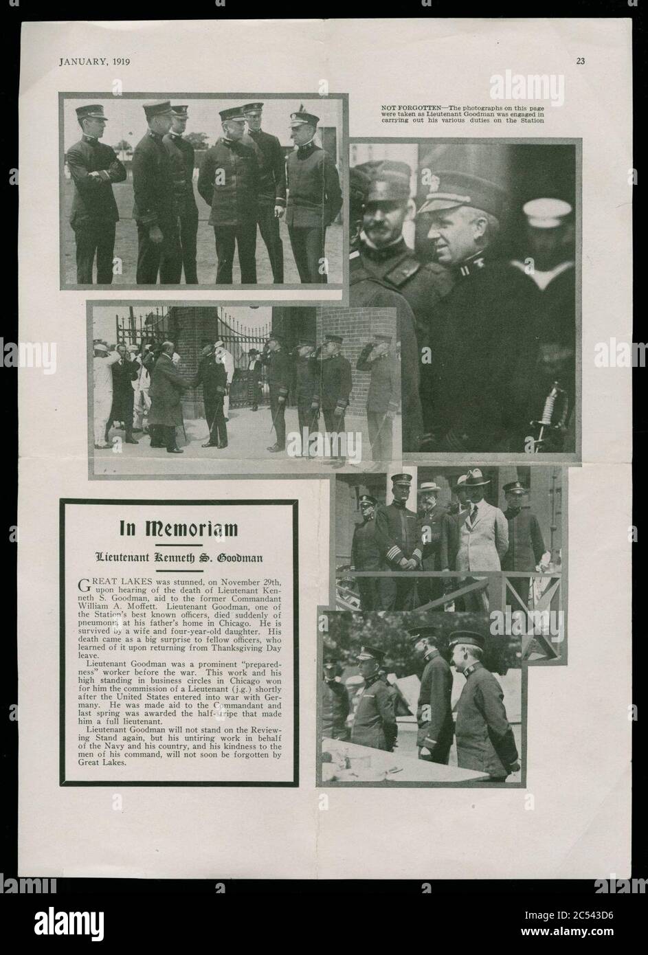 In Memorium Lieutenant Kenneth S. Goodman Stock Photo - Alamy