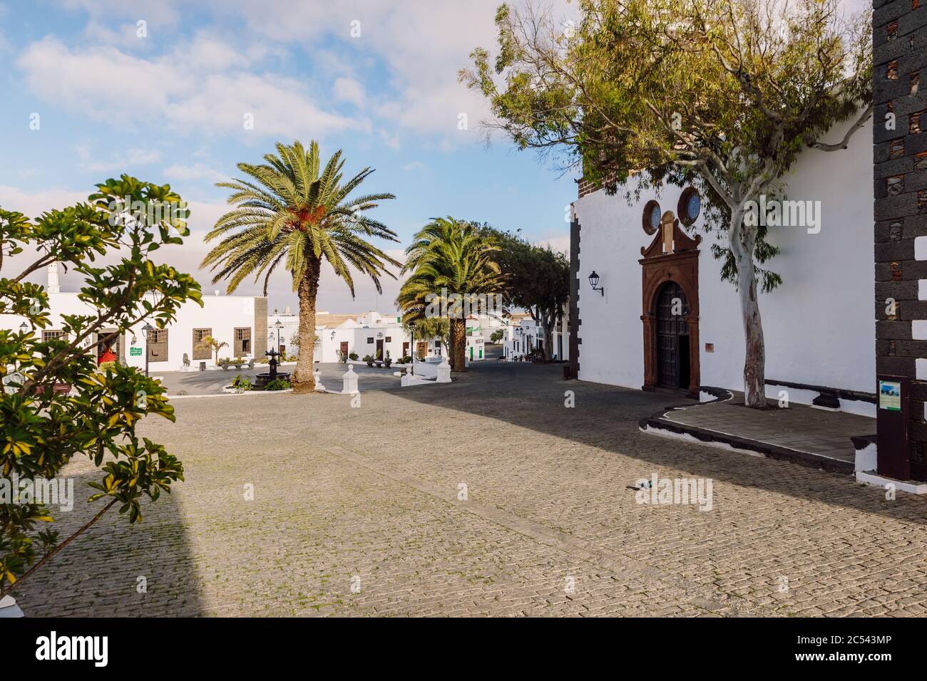 Lanzarote, Spain - April 04, 2020. The old architecture of city of ...