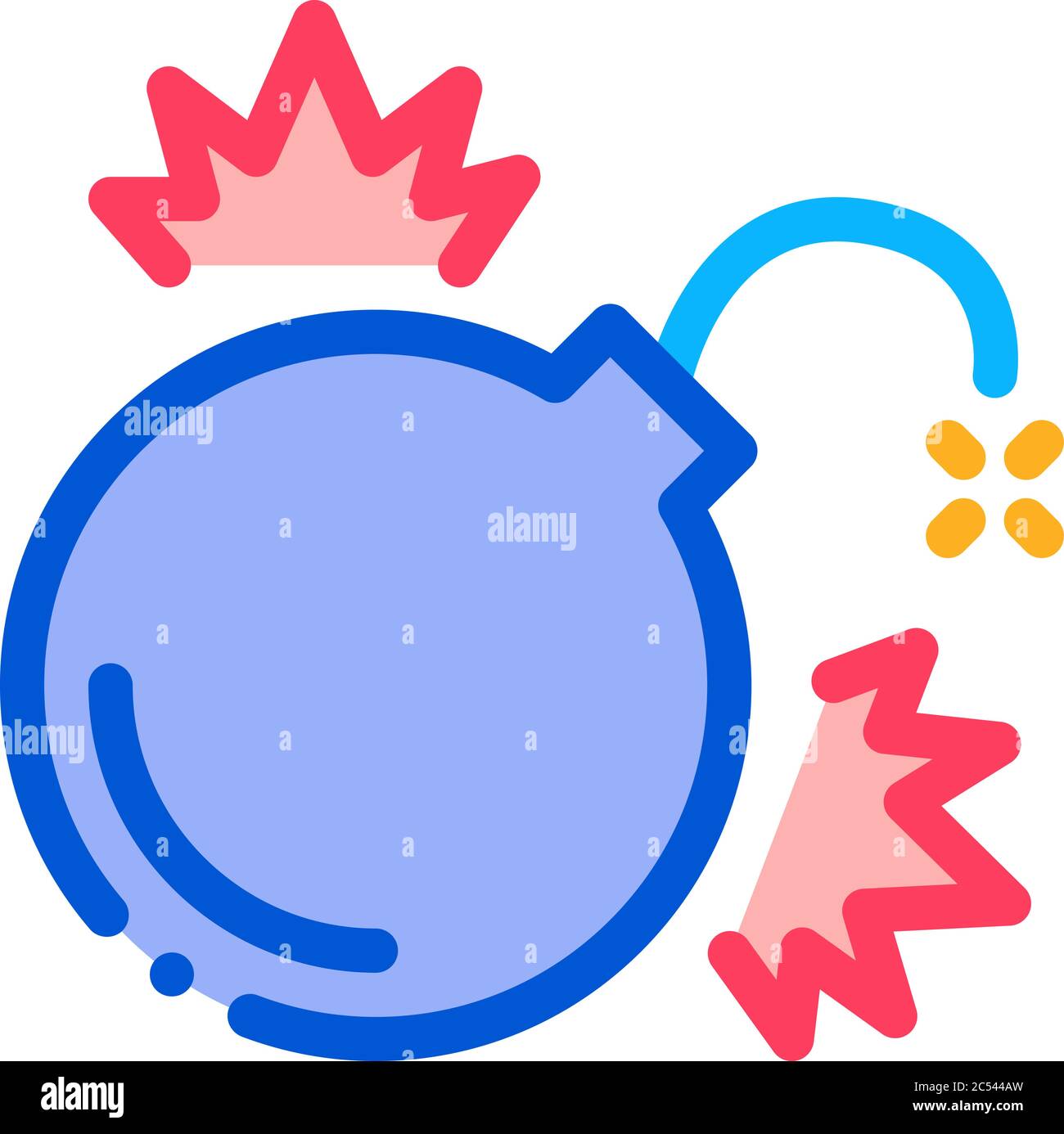 firework bomb icon vector outline illustration Stock Vector Image & Art ...