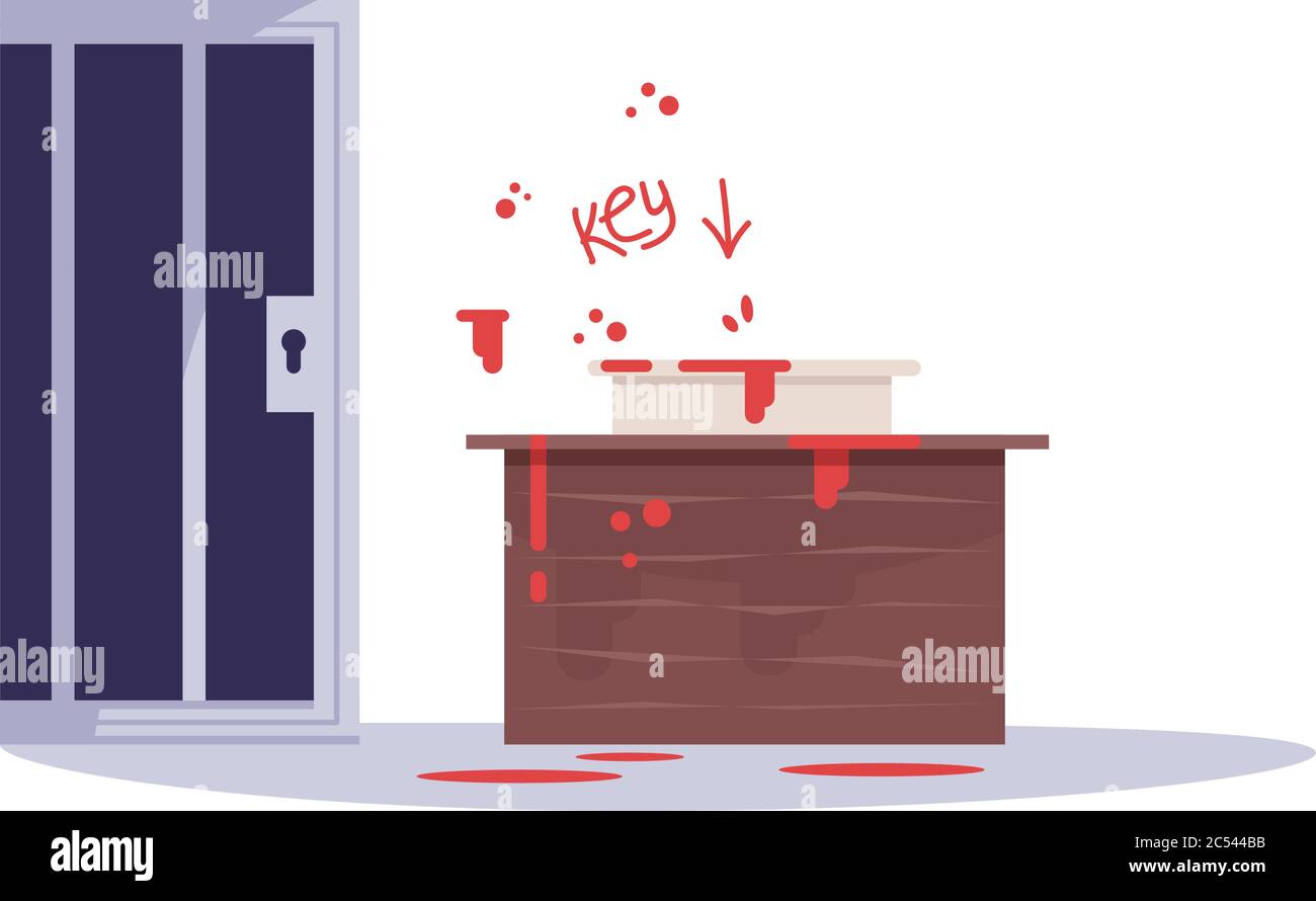 Escape room challenge semi flat RGB color vector illustration Stock ...