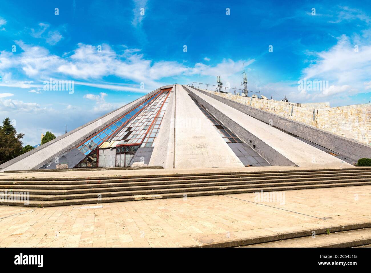 The Pyramid in Tirana, built by dictator Enver Hoxha in a beautiful ...