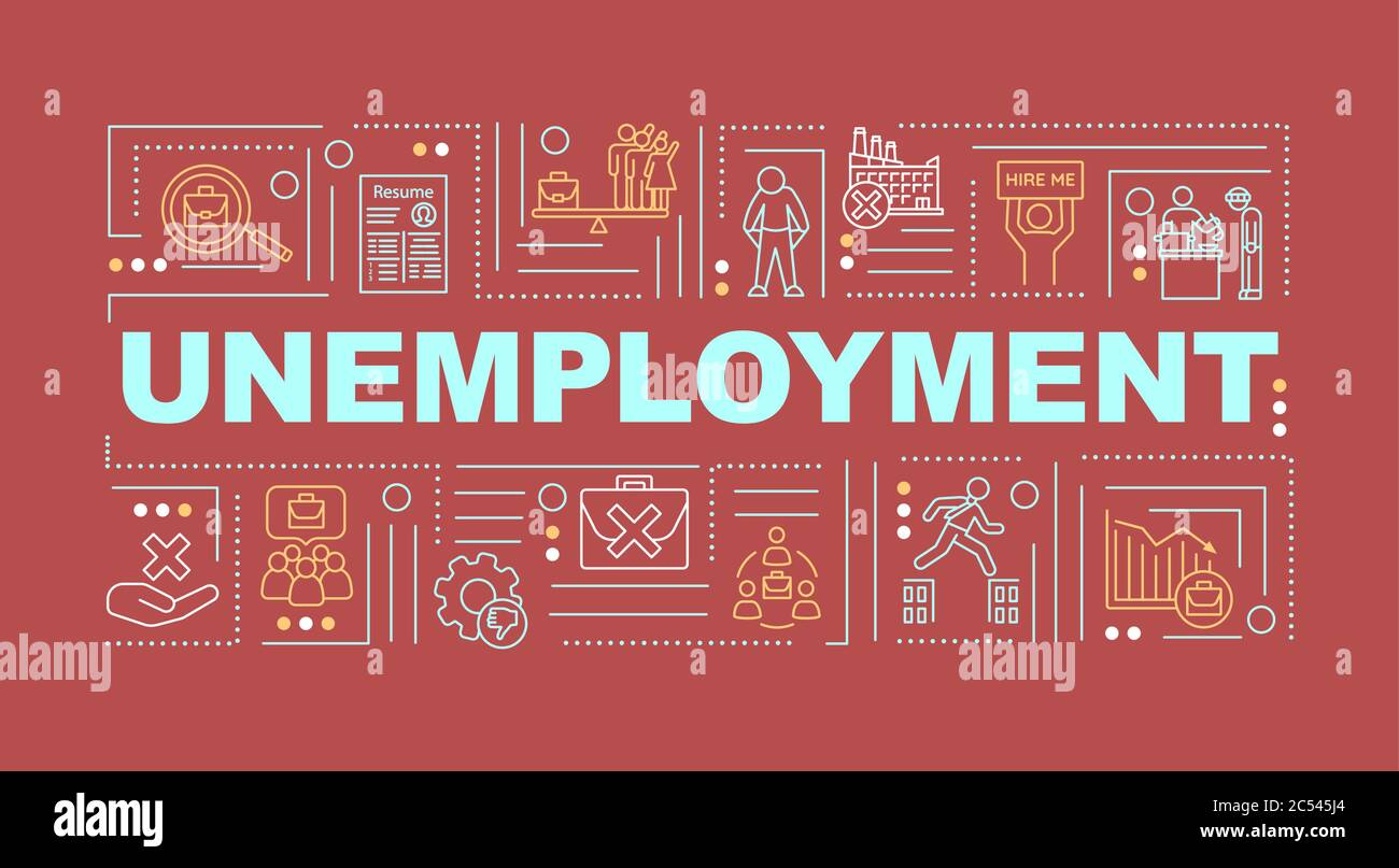 Unemployment word concepts banner Stock Vector Image & Art - Alamy
