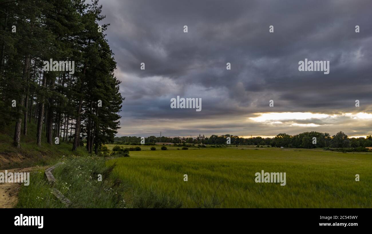 Horizontal shot of a beautiful natural landscape under cloudy sky Stock ...