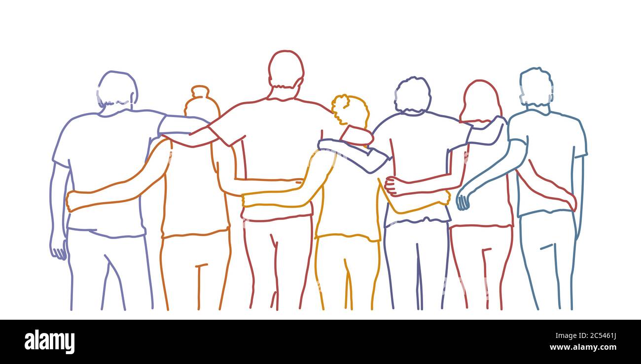 People Hugging Drawings