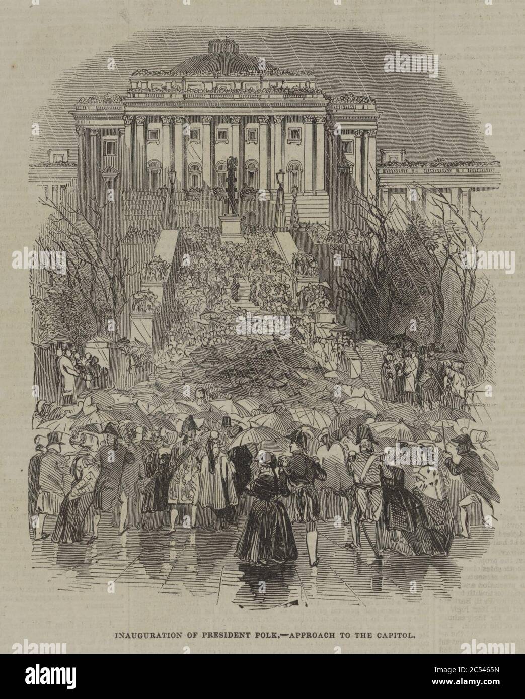 Inauguration of President Polk. - Approach to the Capitol Stock Photo ...