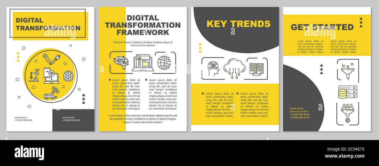 Digitalization brochure template Stock Vector Image & Art - Alamy