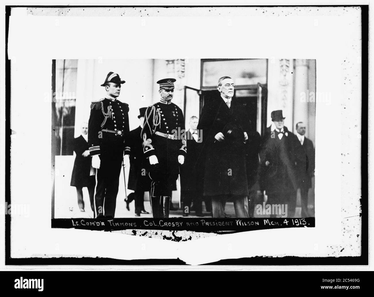 Inauguration, 1913; Wilson & Aide; Lt. Com'd'r Timmons, Col. Crosby and ...