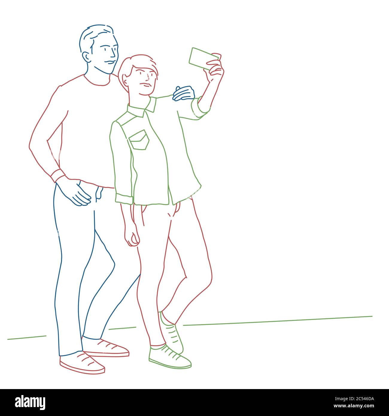 Art lifestyle drawing self Cut Out Stock Images & Pictures - Alamy