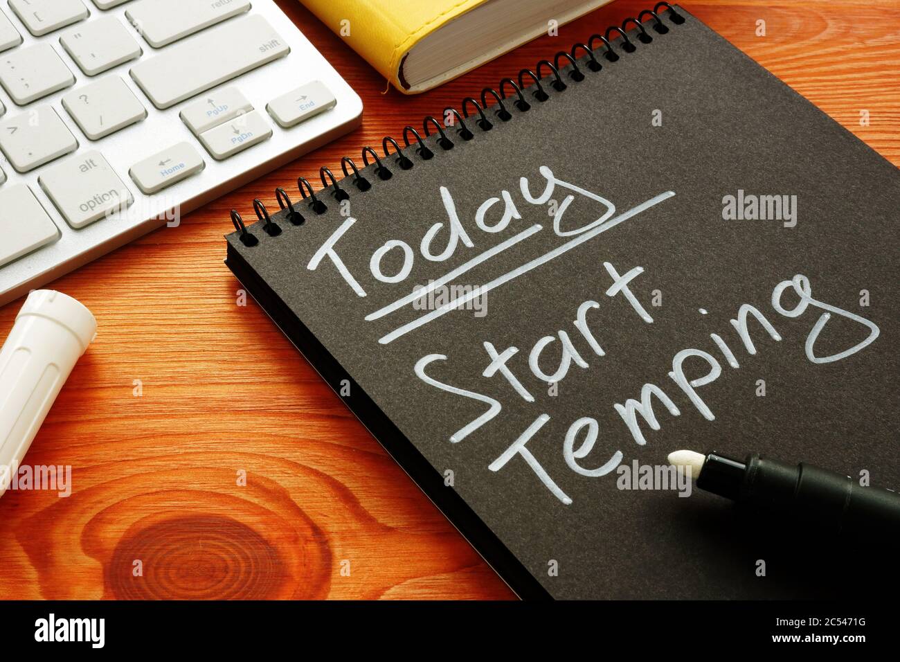 Note in the notebook. Today Start temping. Search for temporary work ...