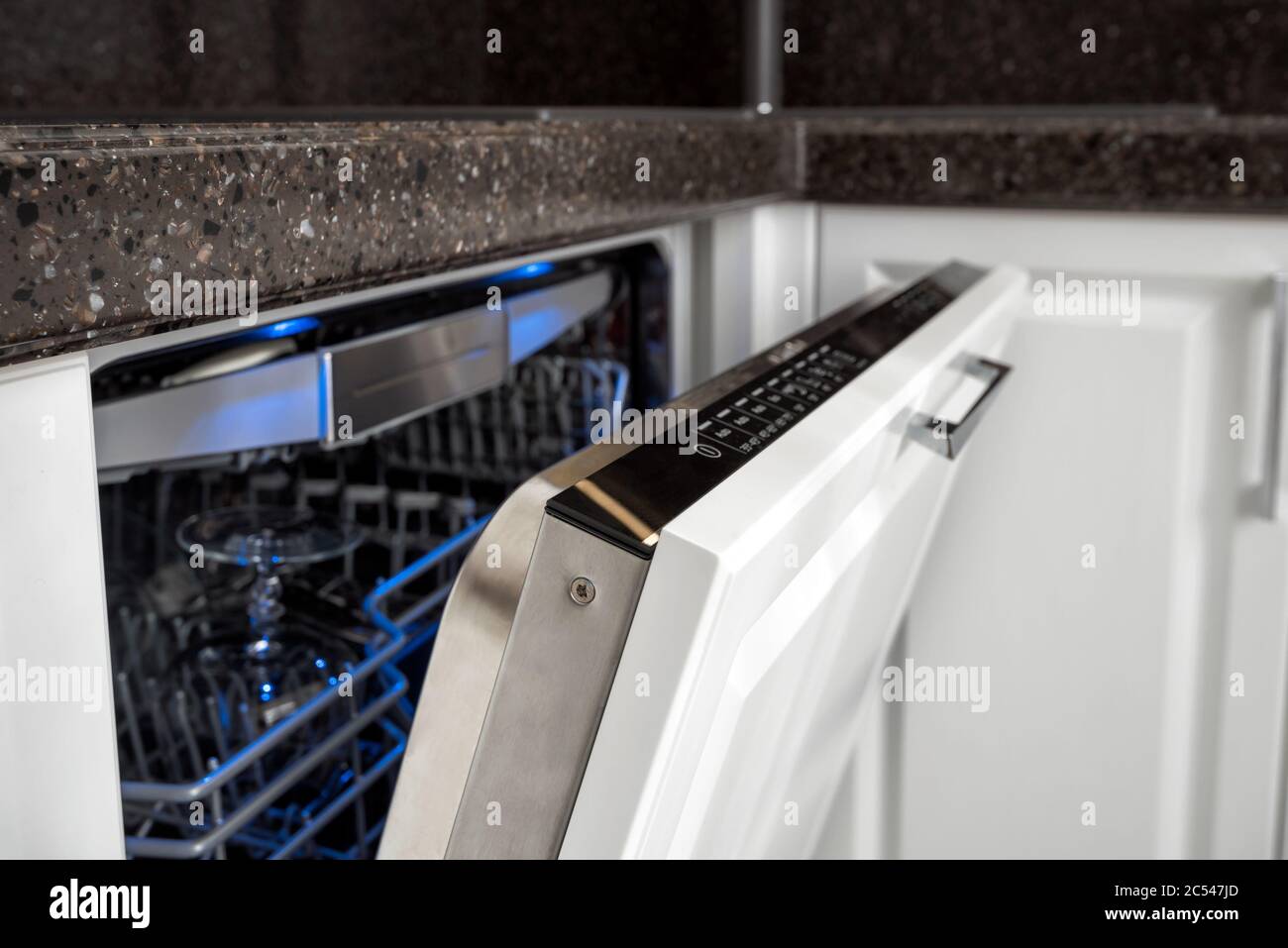 Modern kitchen interior with dishwasher Stock Photo - Alamy