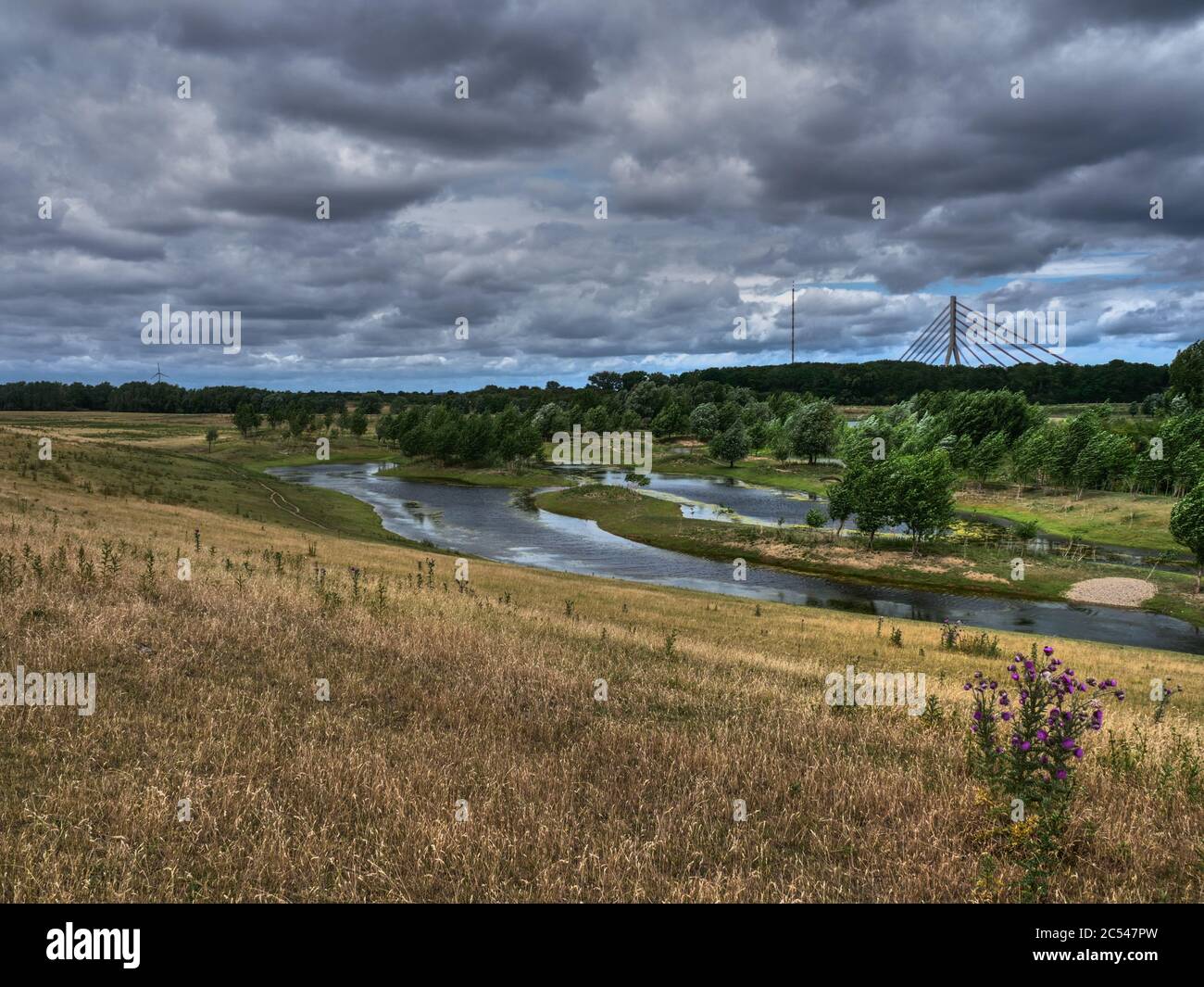 near the river rhine in germany Stock Photo - Alamy