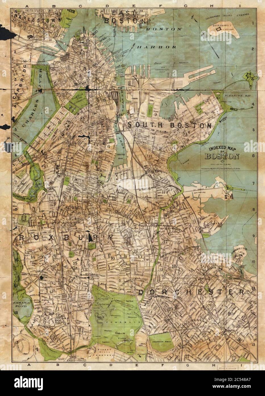 Map of boston hi-res stock photography and images - Alamy