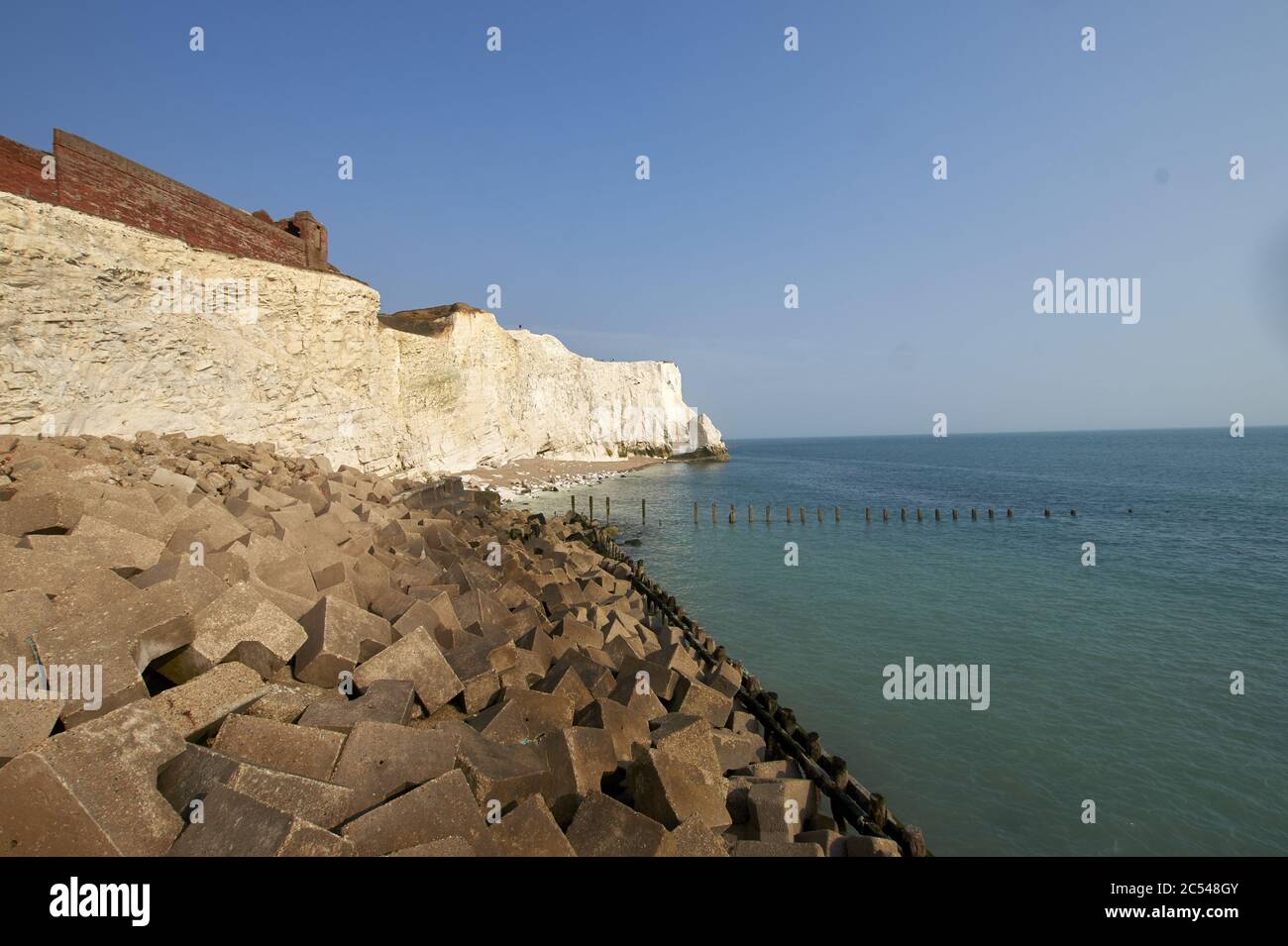 Splash Point in Seaford under clear sky Stock Photo - Alamy
