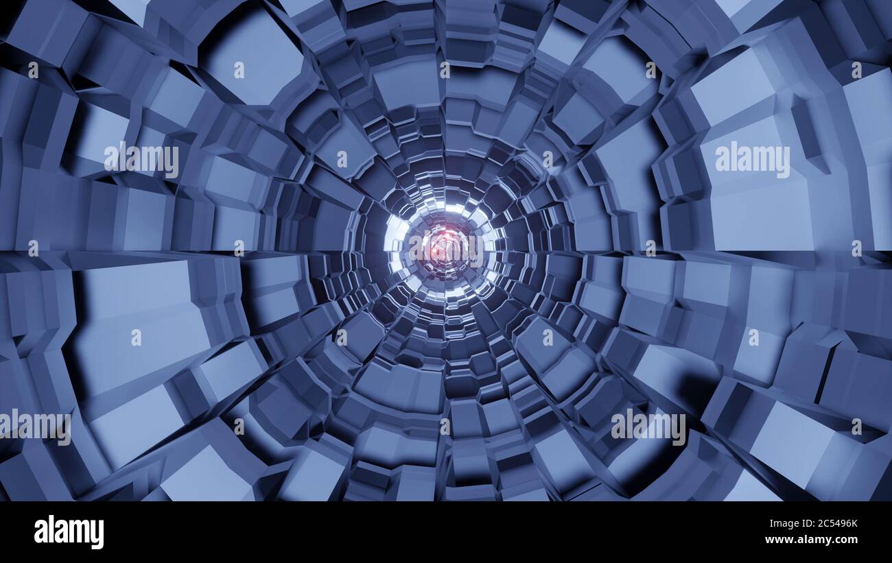 3D rendering of a futuristic portal with silver laser lights Stock ...