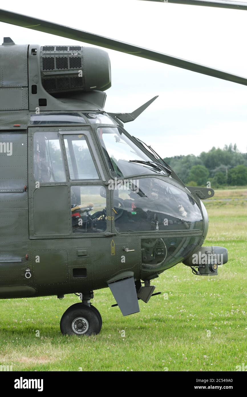 Royal Air Force ( RAF ) Puma HC2 helicopter of 28 Sqd from RAF Benson ...