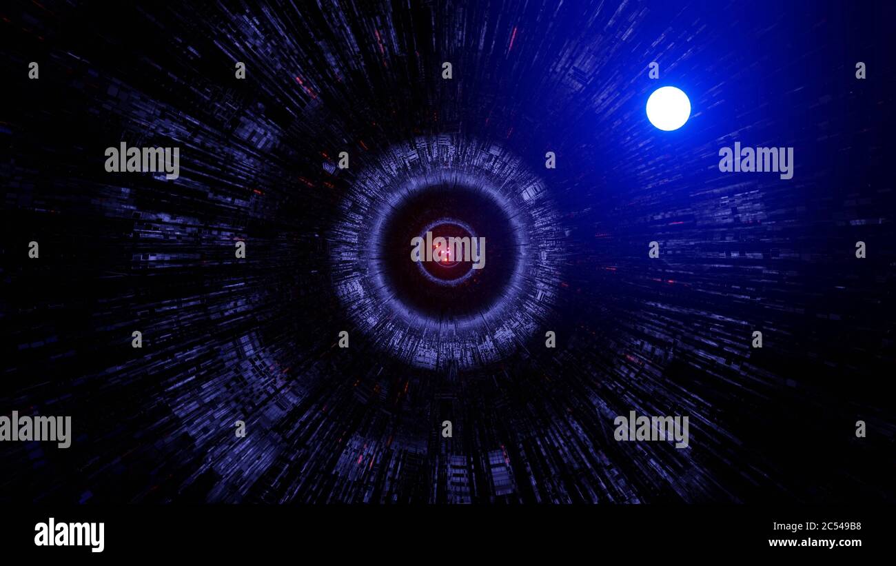 3D rendering of an abstract circle in a dark cosmic environment Stock ...