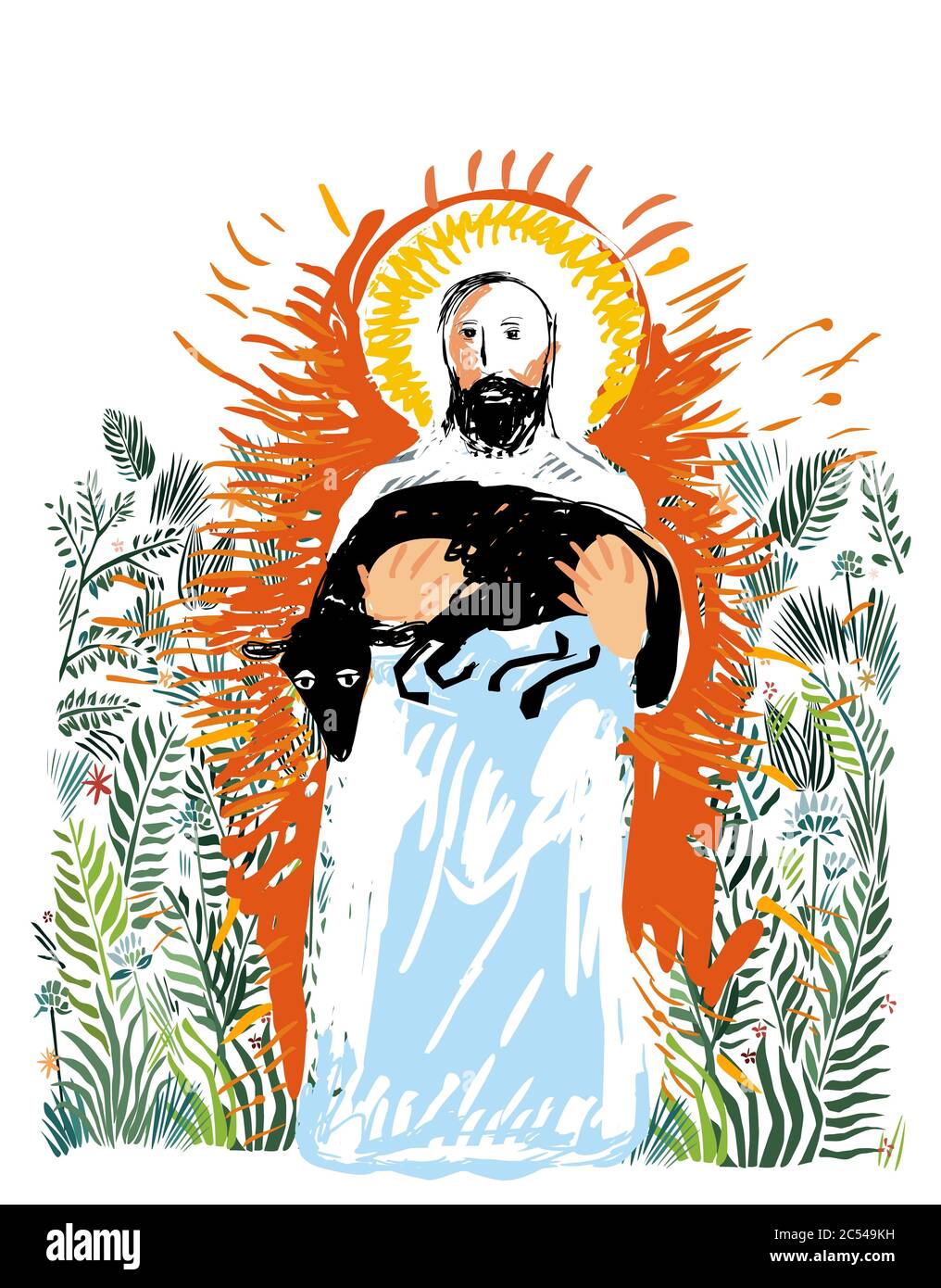 The lost sheep jesus Cut Out Stock Images & Pictures - Alamy