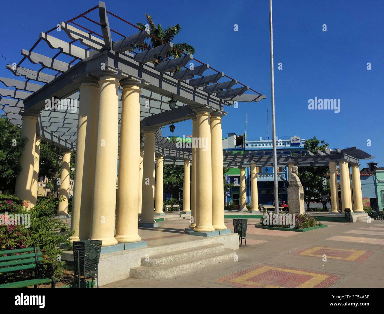 Monuments in the center of Santiago de Cuba Stock Photo - Alamy