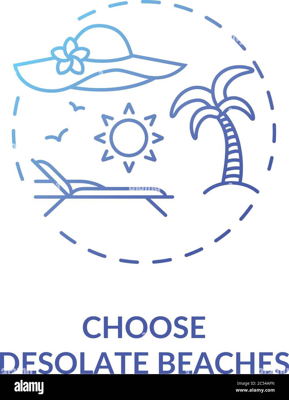 Choose desolate beaches concept icon Stock Vector Image & Art - Alamy