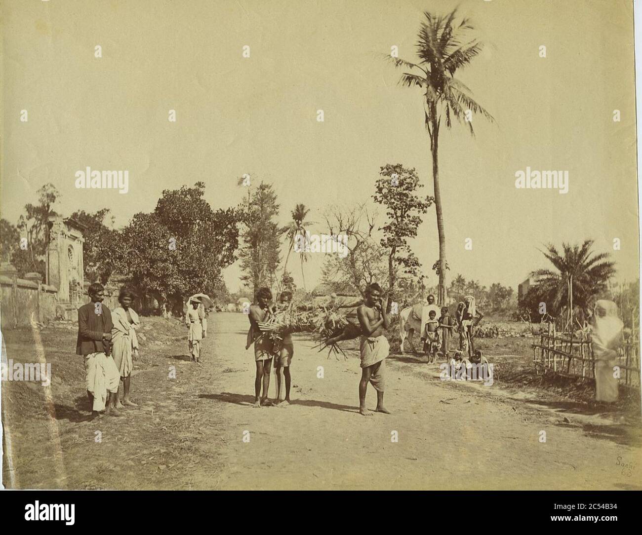 Indian men carrying a body during a funeral (c. 1870s Stock Photo - Alamy
