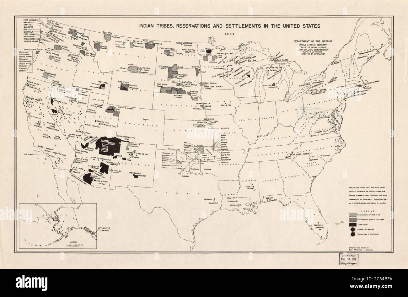 Indian tribes, reservations and settlements in the United States Stock ...
