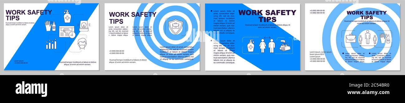Work safety tips brochure template Stock Vector Image & Art - Alamy