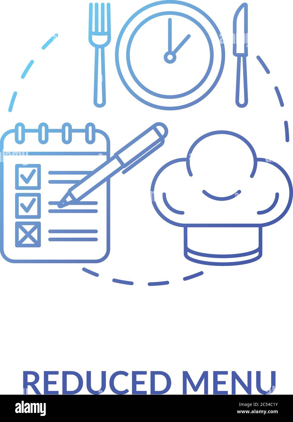 Reduced menu concept icon Stock Vector Image & Art - Alamy