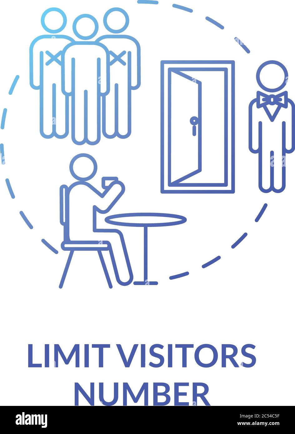 Limit visitors number concept icon Stock Vector Image & Art - Alamy