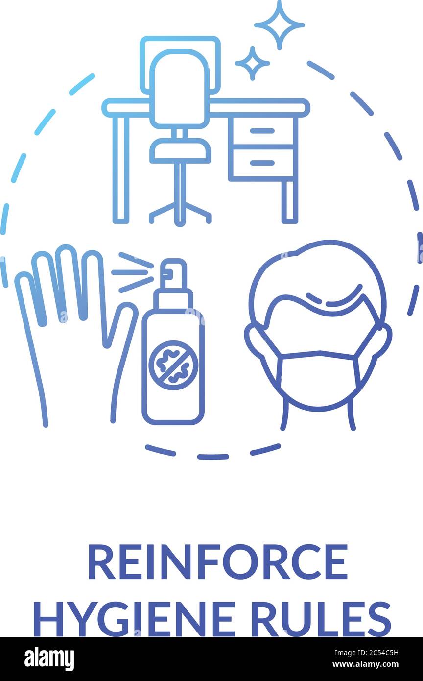 Reinforce hygiene rules concept icon Stock Vector Image & Art - Alamy