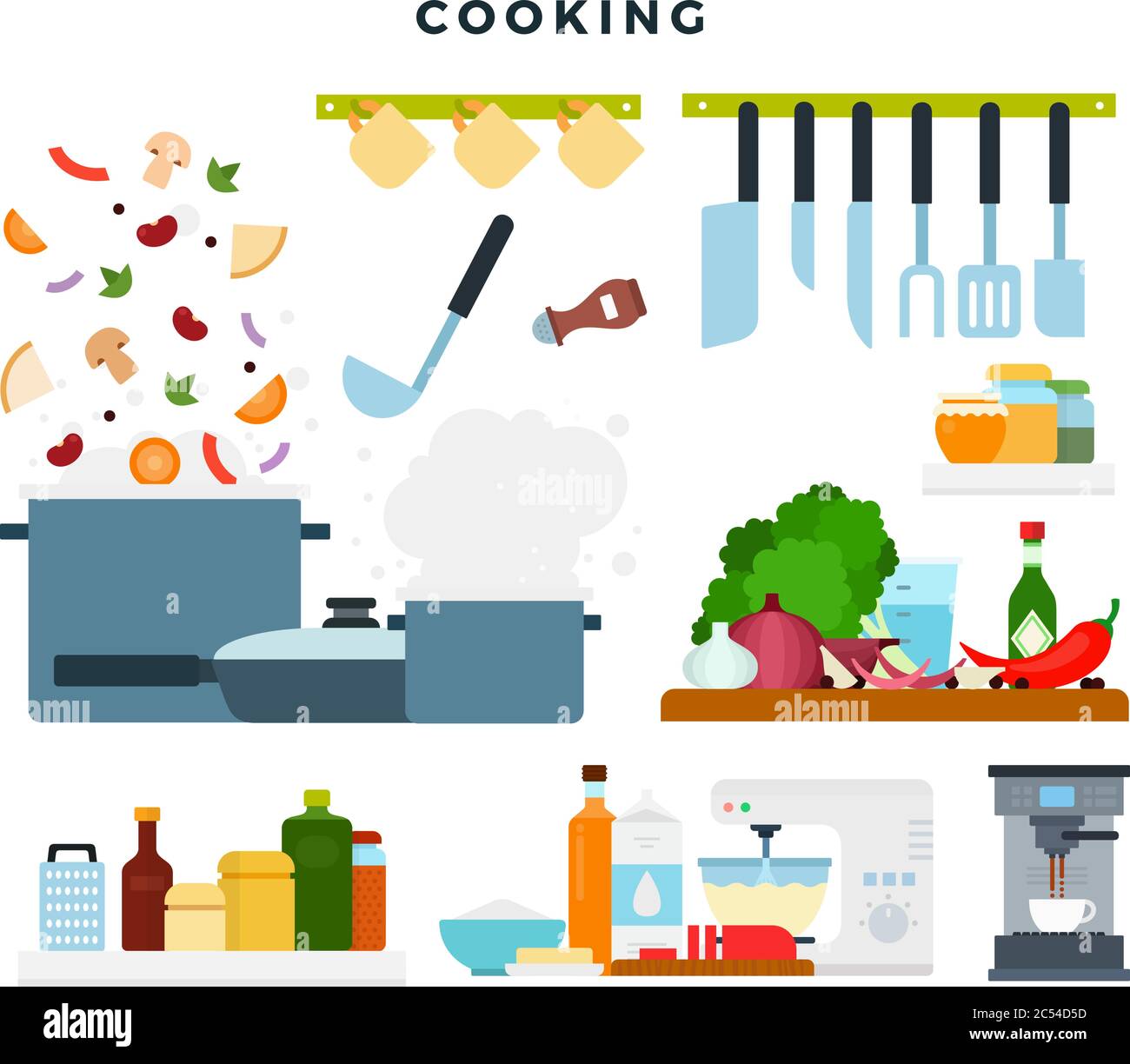 Making vegetable soup Stock Vector Images - Alamy