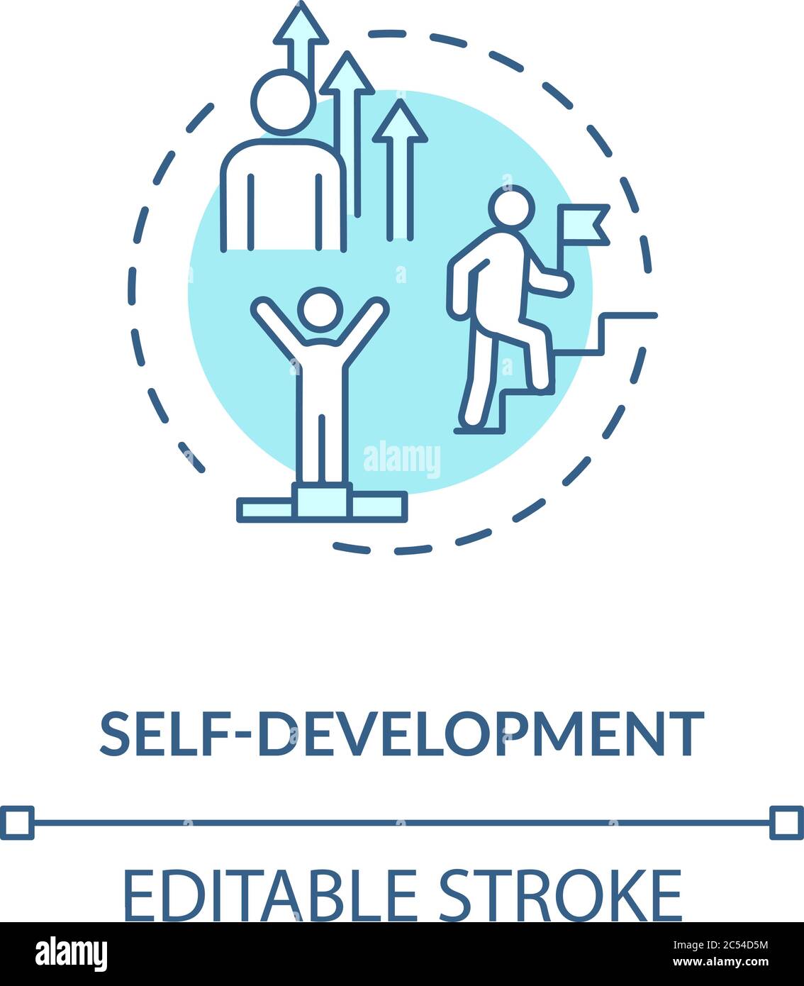Self development turquoise concept icon Stock Vector Image & Art - Alamy