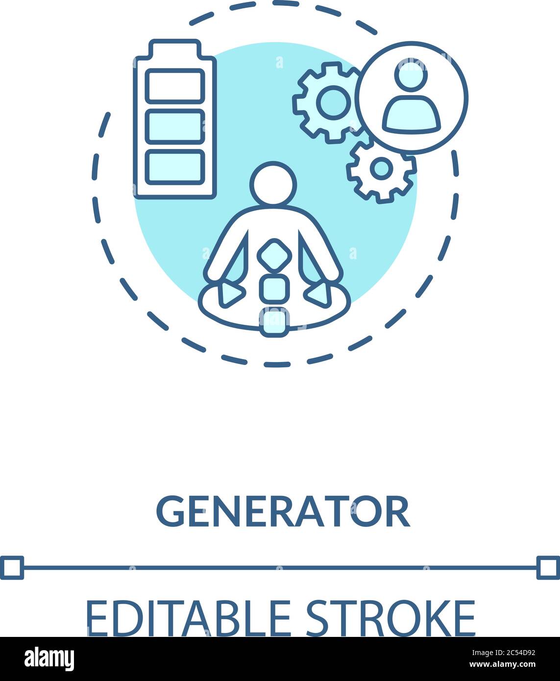 Generator turquoise concept icon Stock Vector Image & Art - Alamy