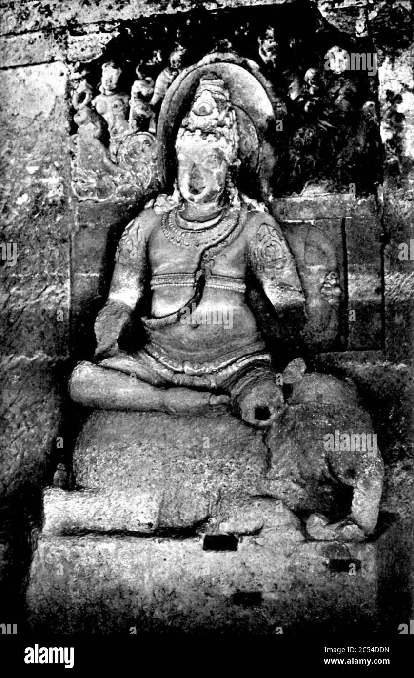 Indra, from the Indra Temple, Ellora Stock Photo - Alamy