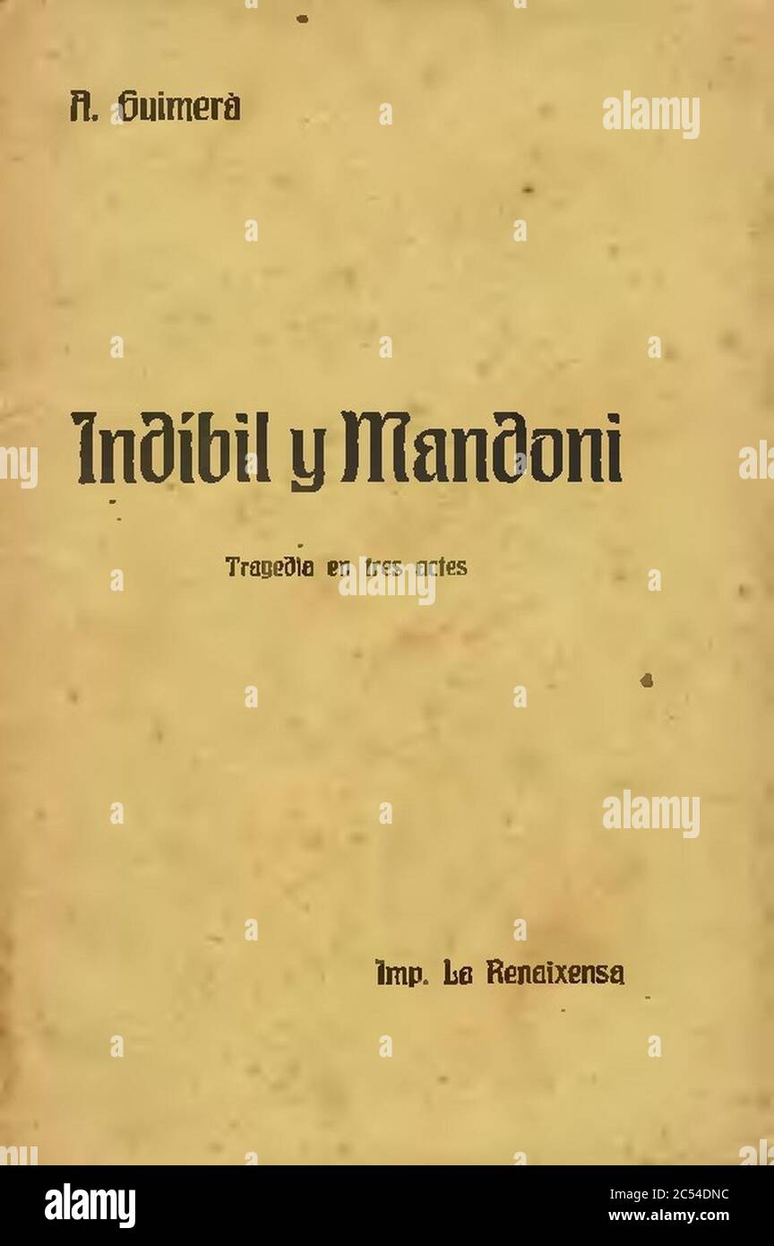 Indíbil y Mandoni (1917) (coberta Stock Photo - Alamy