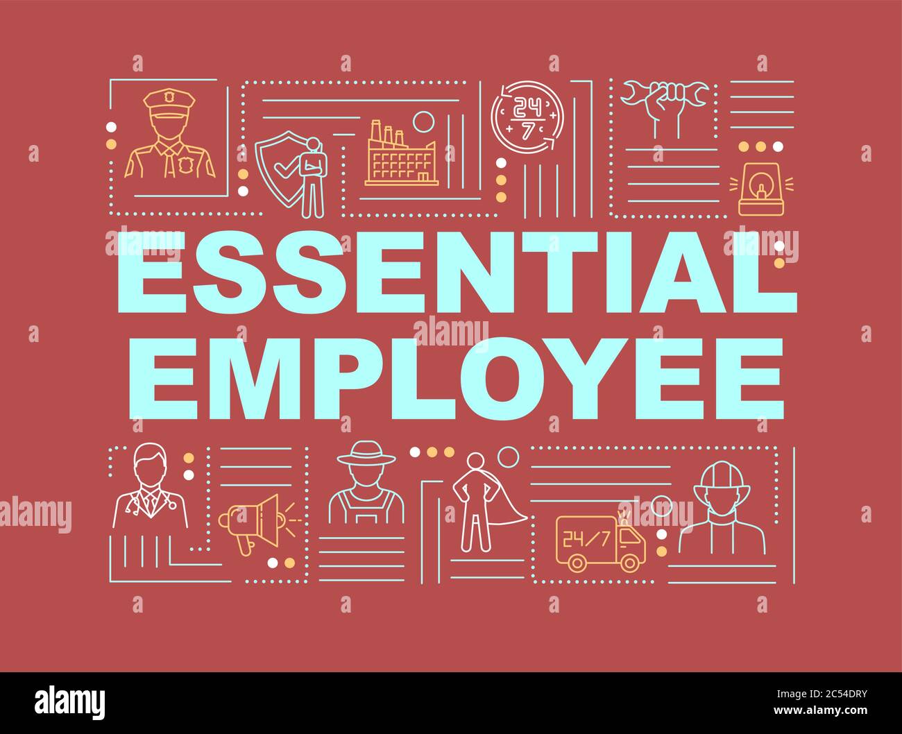 Essential employee word concepts banner Stock Vector Image & Art - Alamy