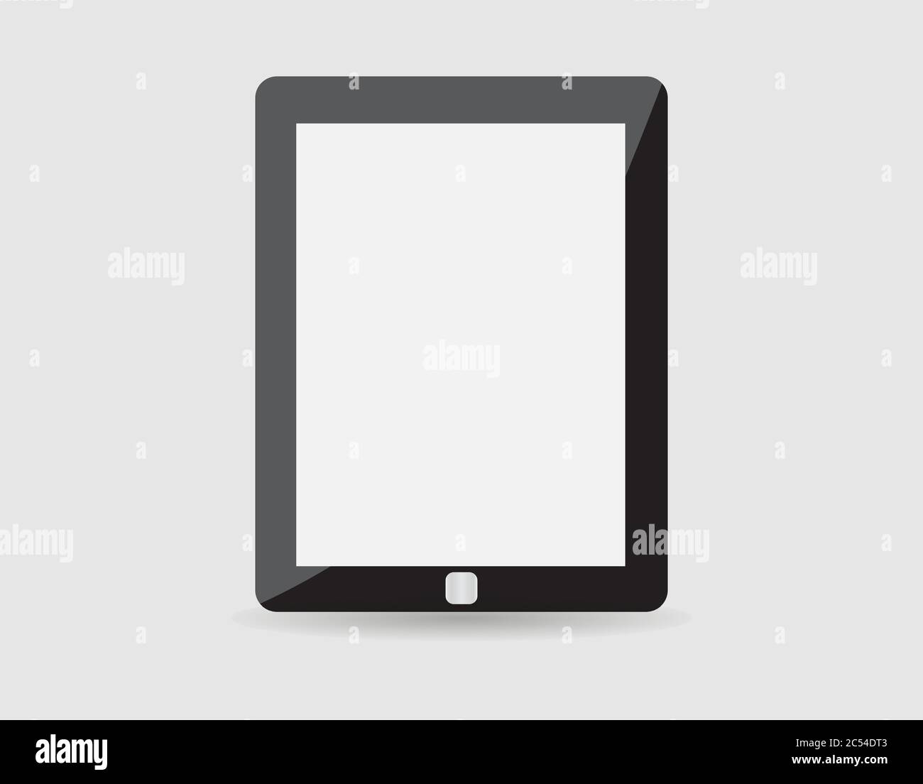 Realistic tablet pc computer with blank screen isolated on white ...