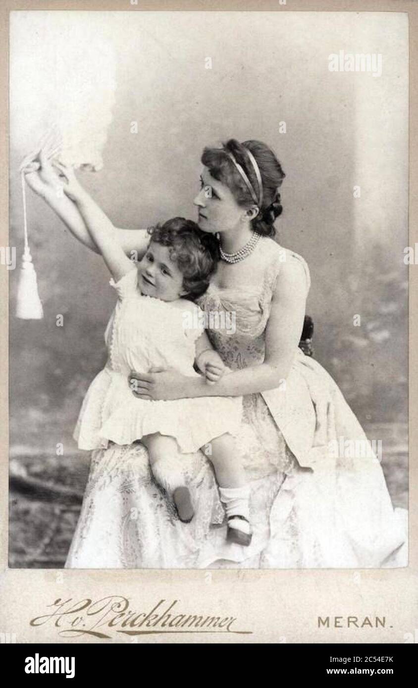 Infanta Maria Josepha of Portugal with one of her children Stock Photo ...