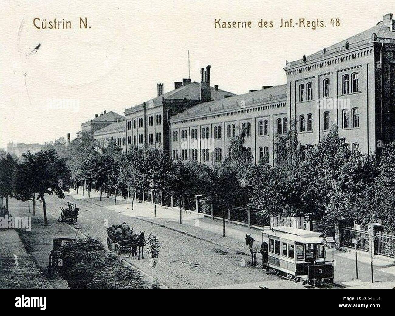 Infanterie-Regiment 48 in Cüstrin, Postkarte von vor 1914 Stock Photo ...