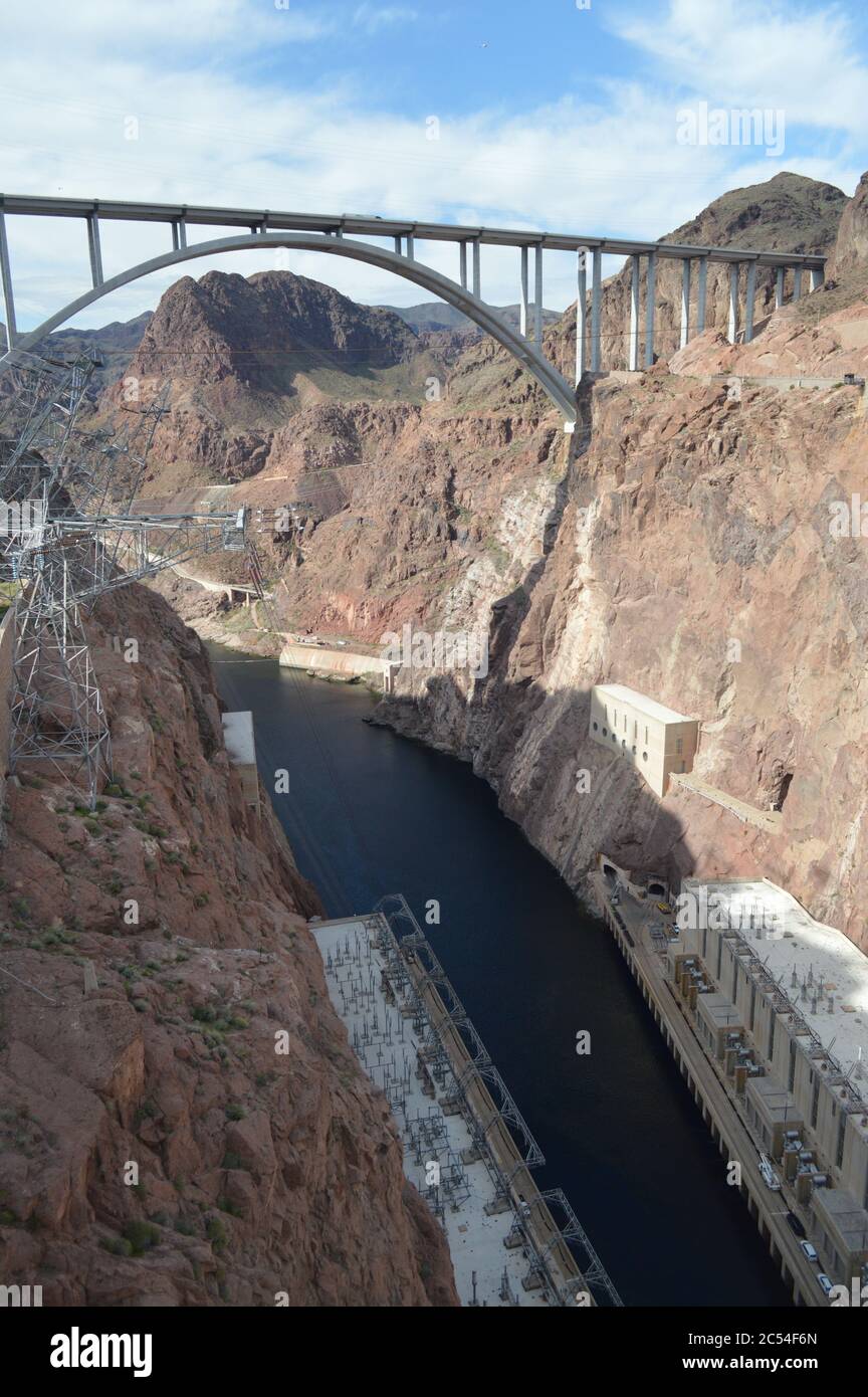 The Mike O'Callaghan - Pat Tillman Memorial Bridge is an arch bridge in ...