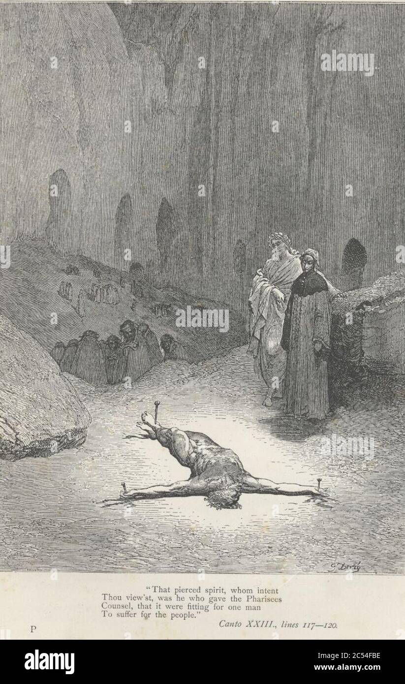 Inferno Canto 23 verses 117-120 Stock Photo - Alamy