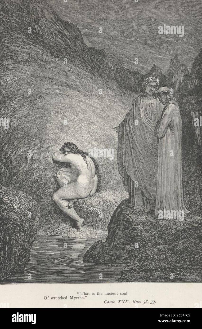 Inferno Canto 30 verses 38-39 Stock Photo - Alamy