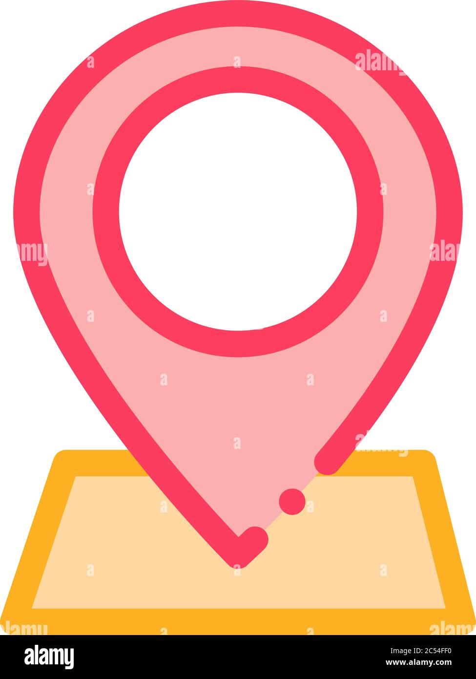 webshop gps location mark icon vector outline illustration Stock Vector ...