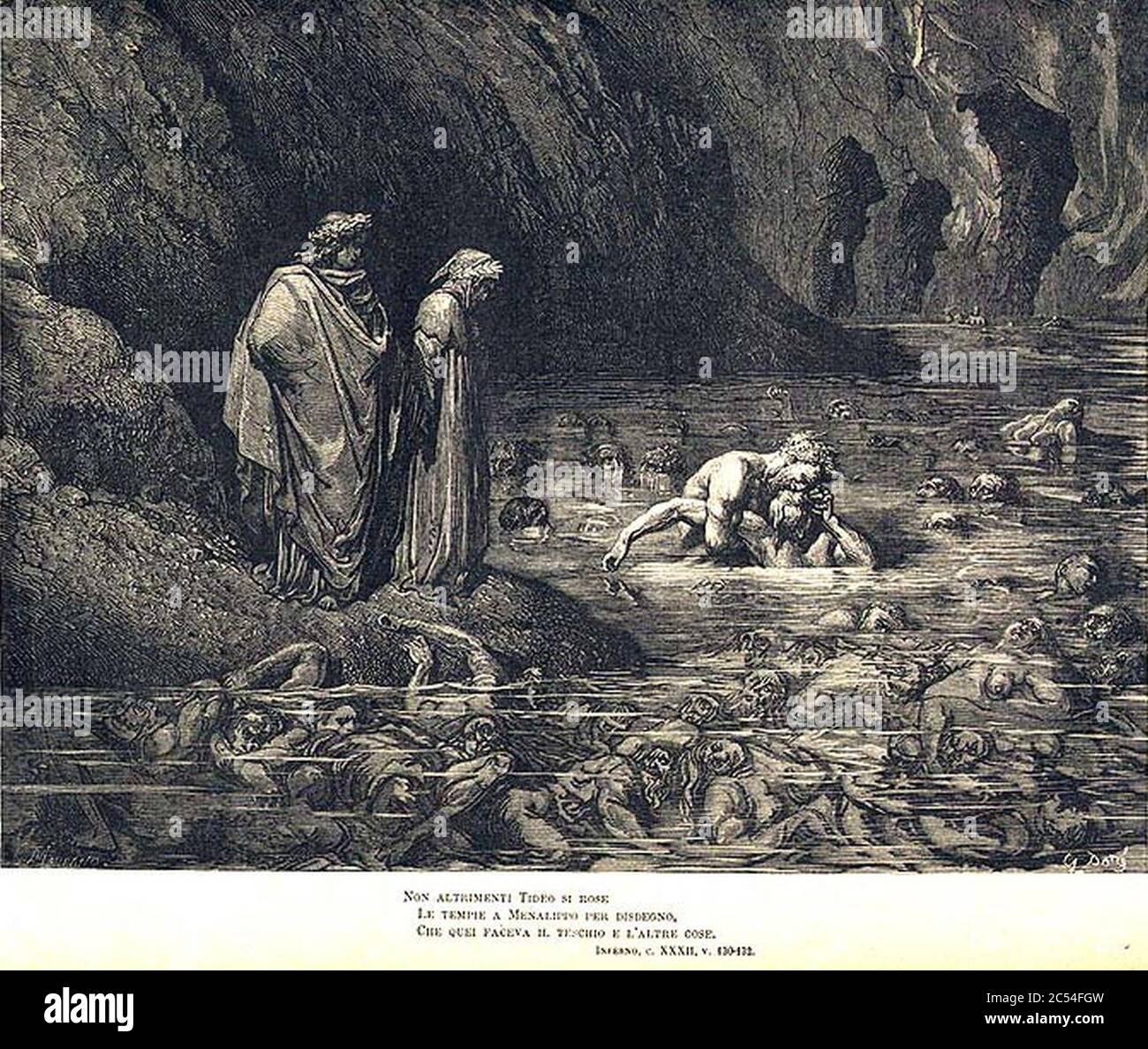 Inferno Canto 32 Gustave Dorè Stock Photo - Alamy