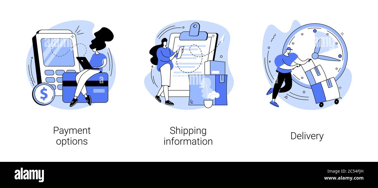 E-commerce website order processing abstract concept vector ...